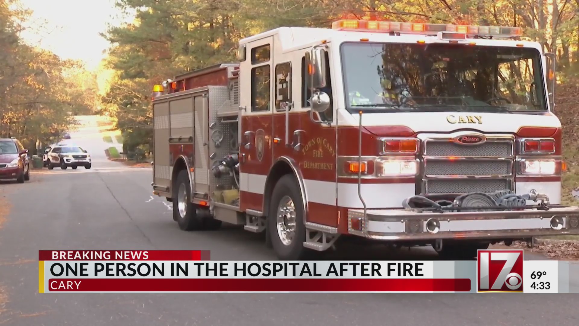 One person in the hospital after Cary fire – CBS17.com