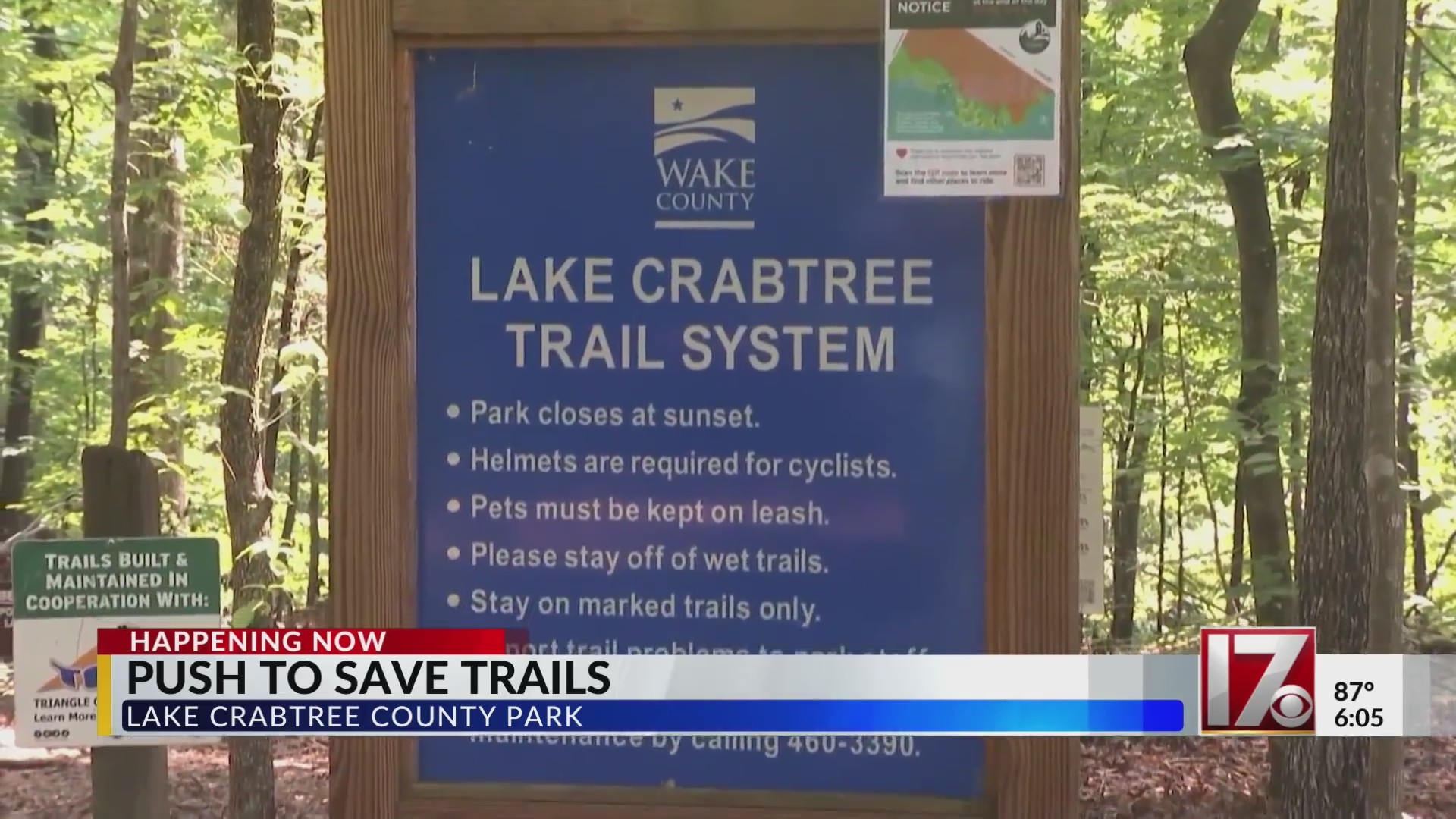 Push to save Lake Crabtree Park trails continues – CBS17.com