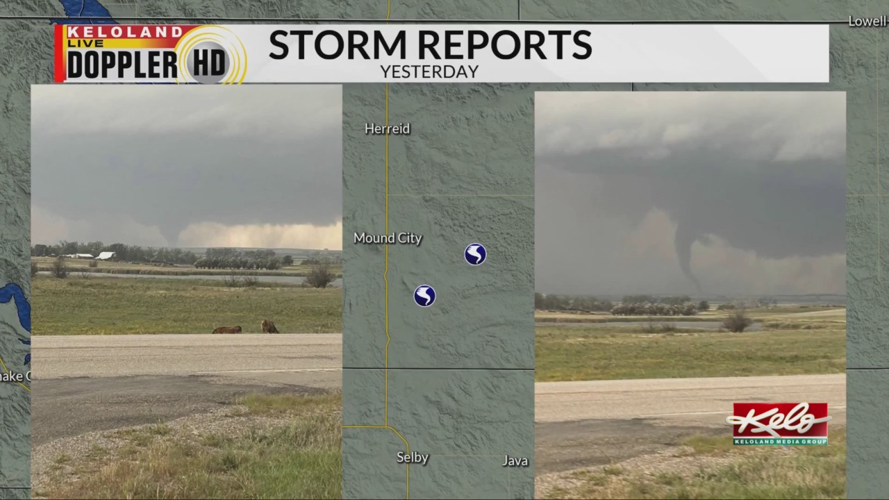 Tornado touched down southwest of Mound City Wednesday night – KELOLAND.com