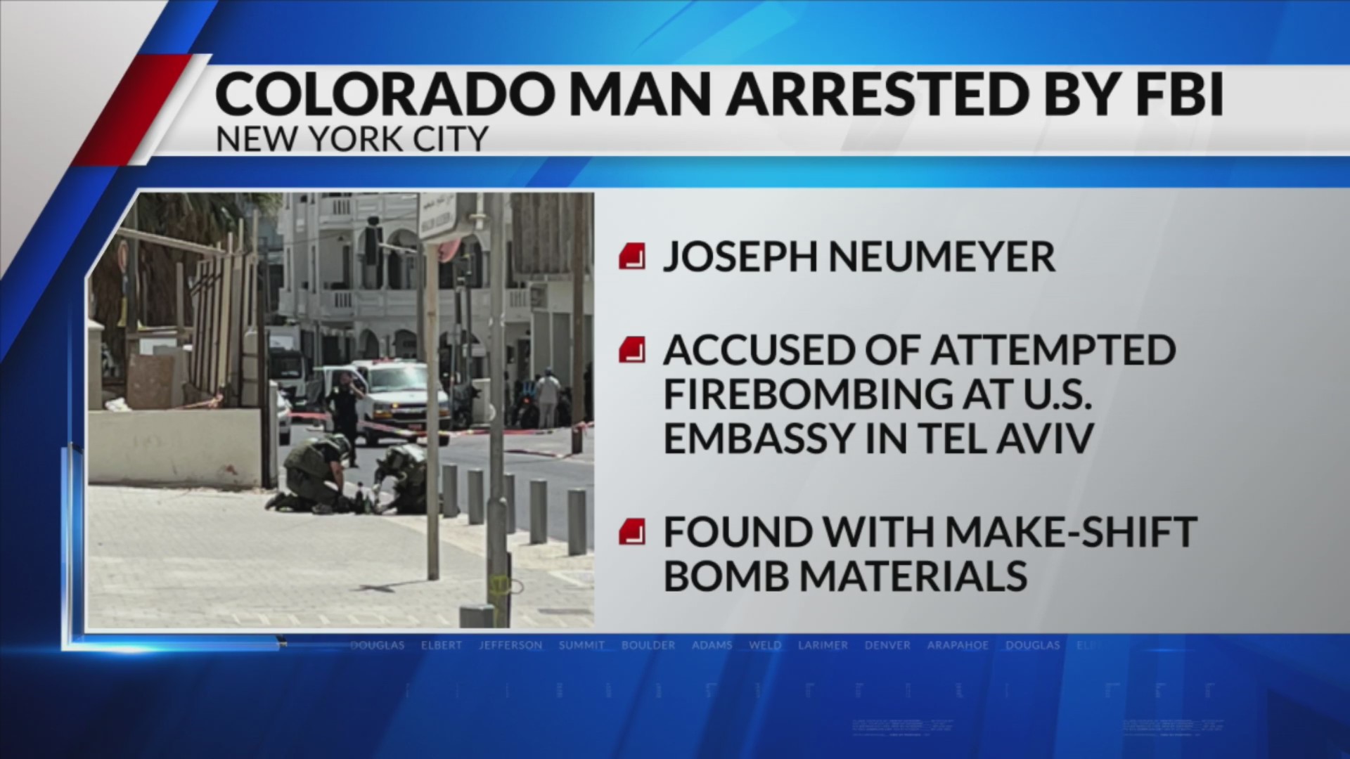 Colorado man charged with attempting to bomb US Embassy in Tel Aviv ...
