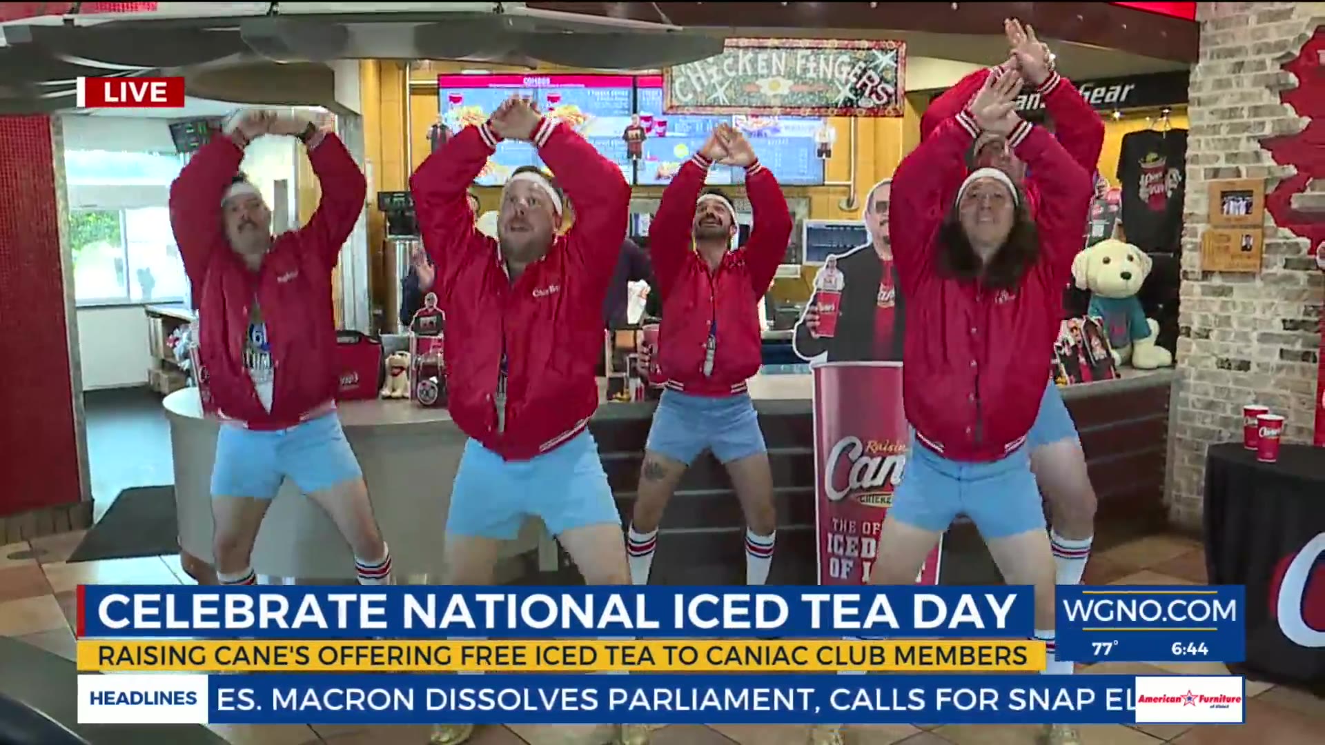 610 Stompers Serving Up National Iced Tea Day at Raising Cane’s – WGNO