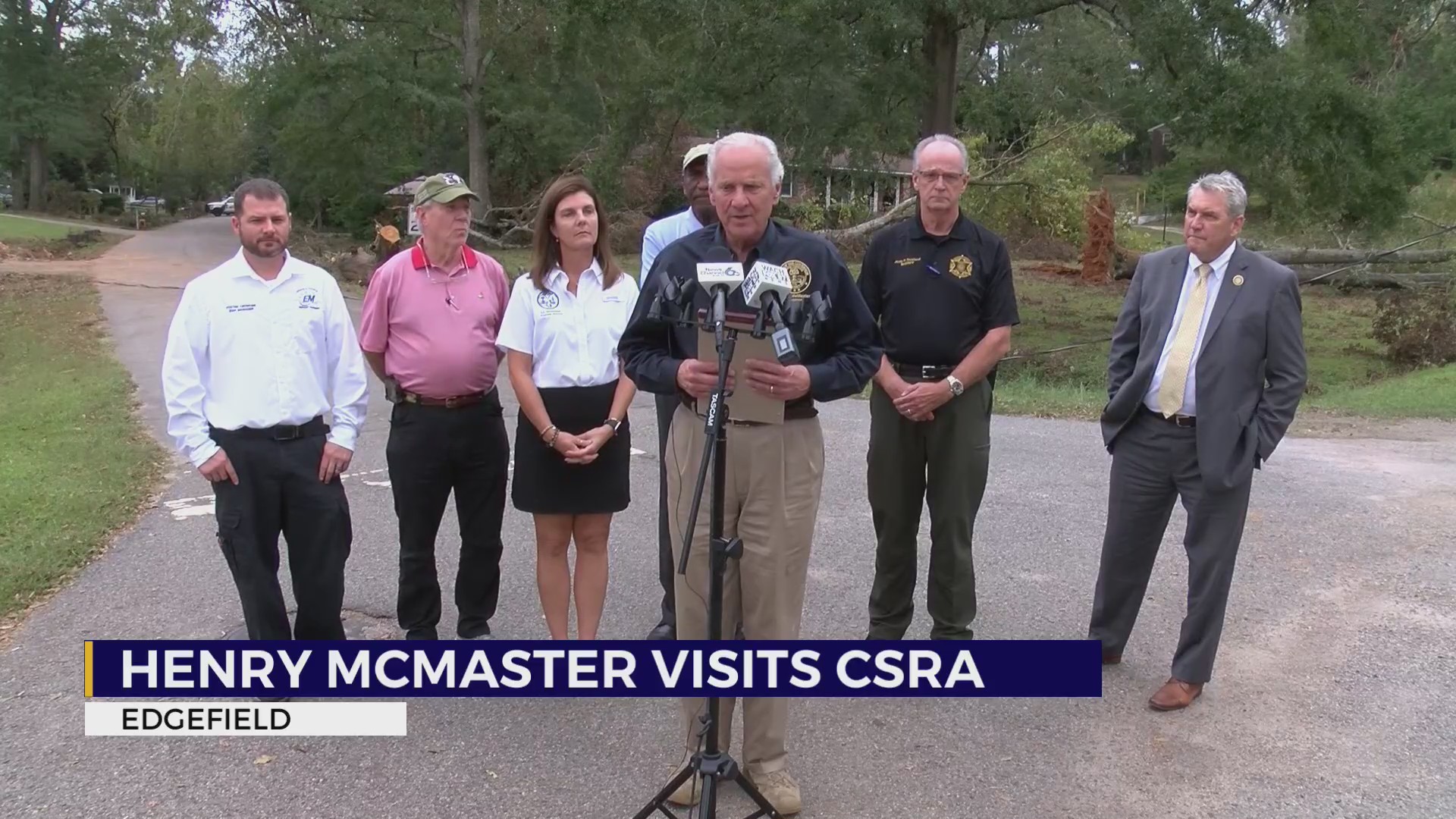 South Carolina Gov Henry Mcmaster Visits Edgefield County Following