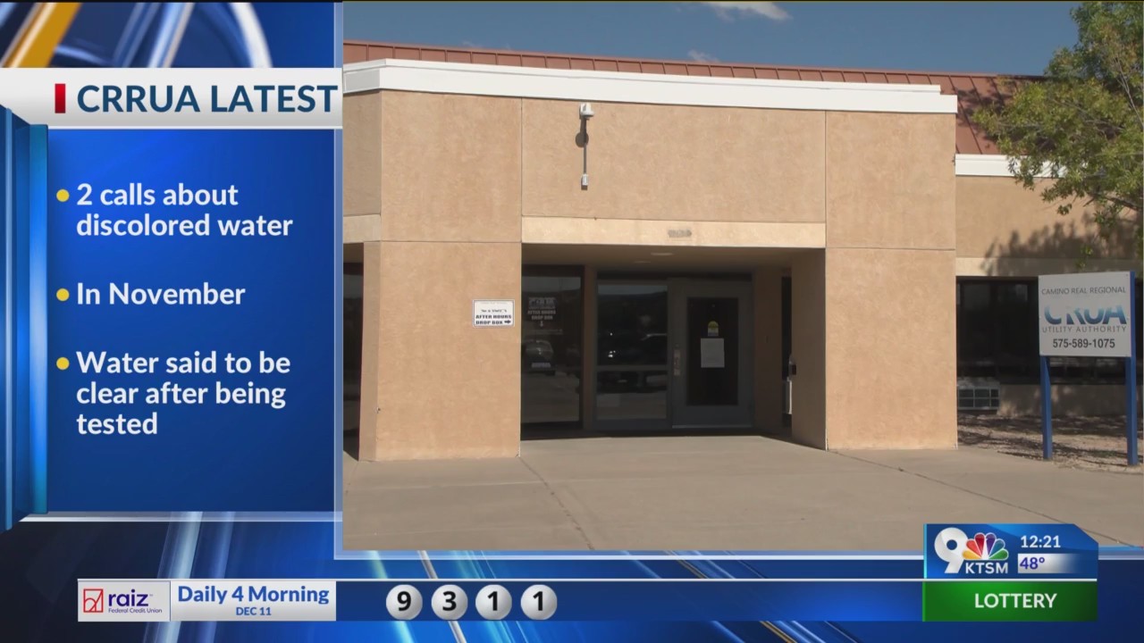 CRRUA: Just 2 calls about discolored water in November – KTSM 9 News