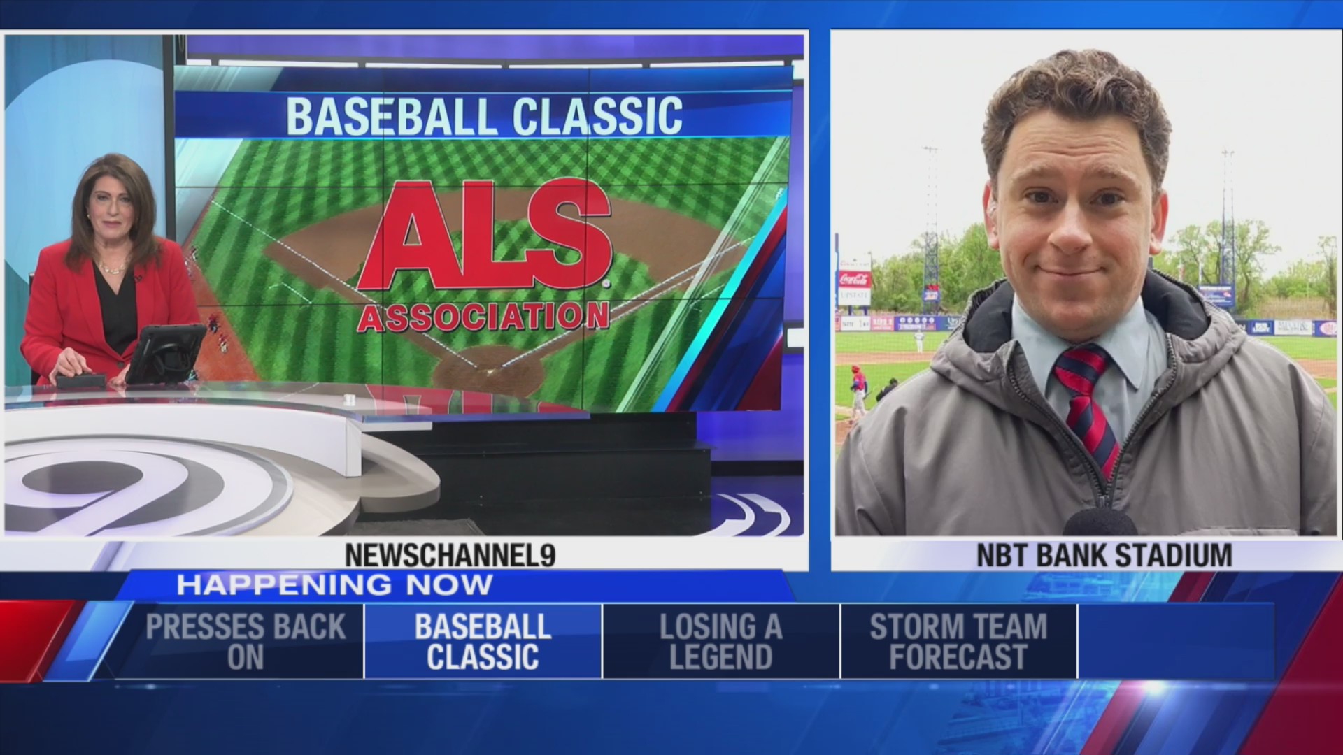 Jeremy Skiba live at NBT Bank Stadium for the Strikeout Lou Gehrig’s ...