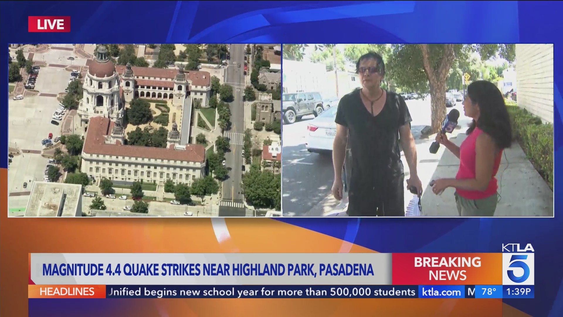 KTLA Team Coverage: 4.4 magnitude quake hits L.A. area – KTLA