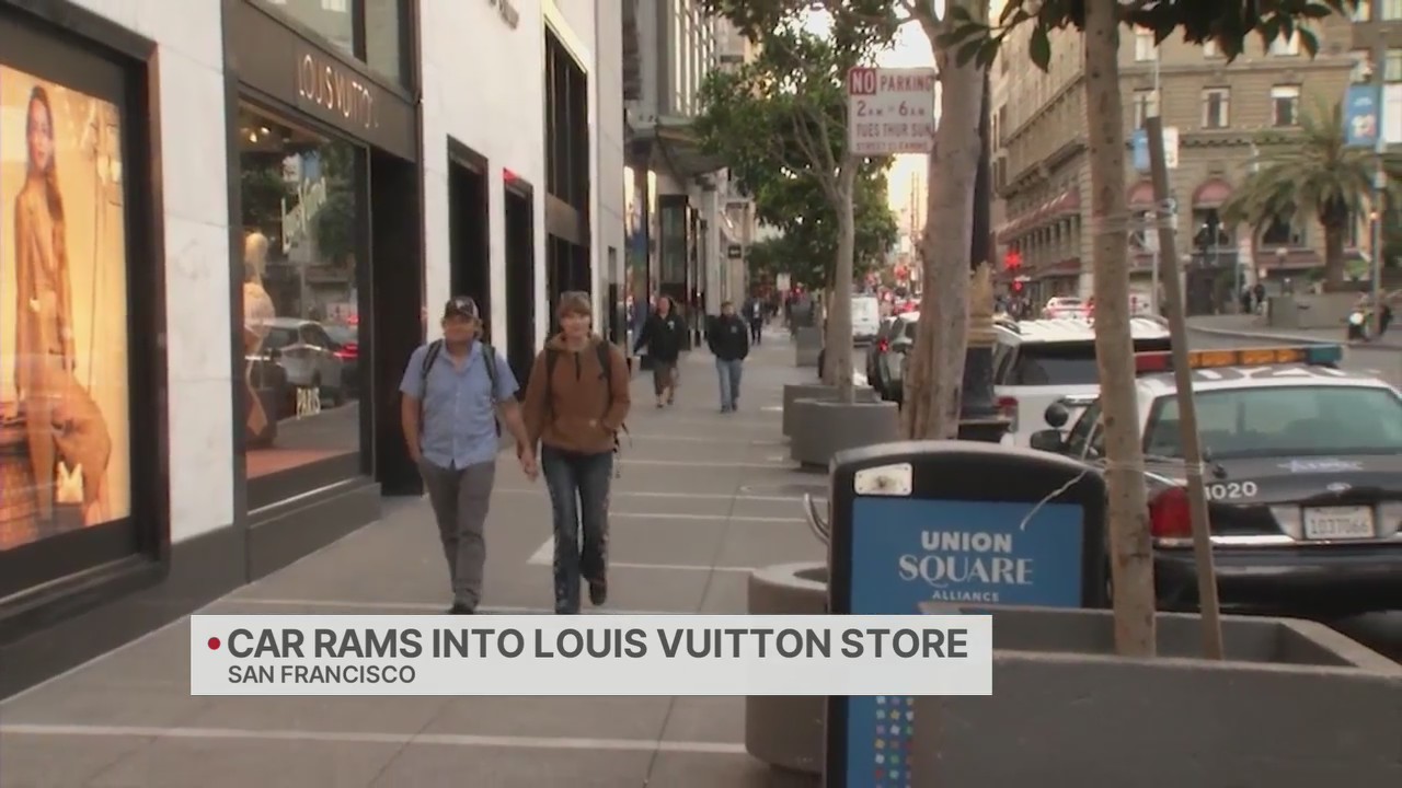 Would-be burglars slam car into SF Louis Vuitton store – KRON4
