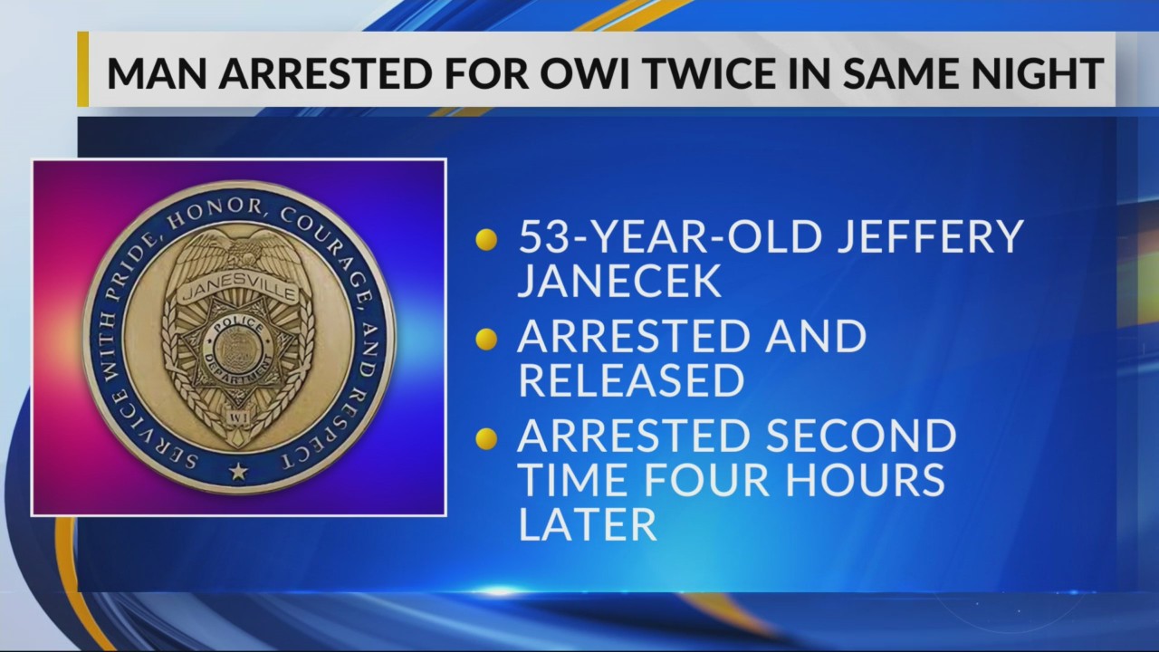 Wisconsin man arrested for OWI twice in same night, roughly 5 hours ...