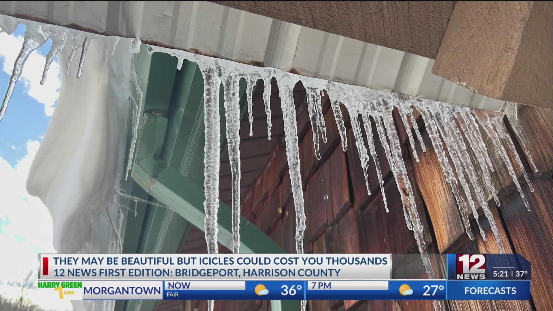 How icicles can be a beautiful but a potentially dangerous headache ...