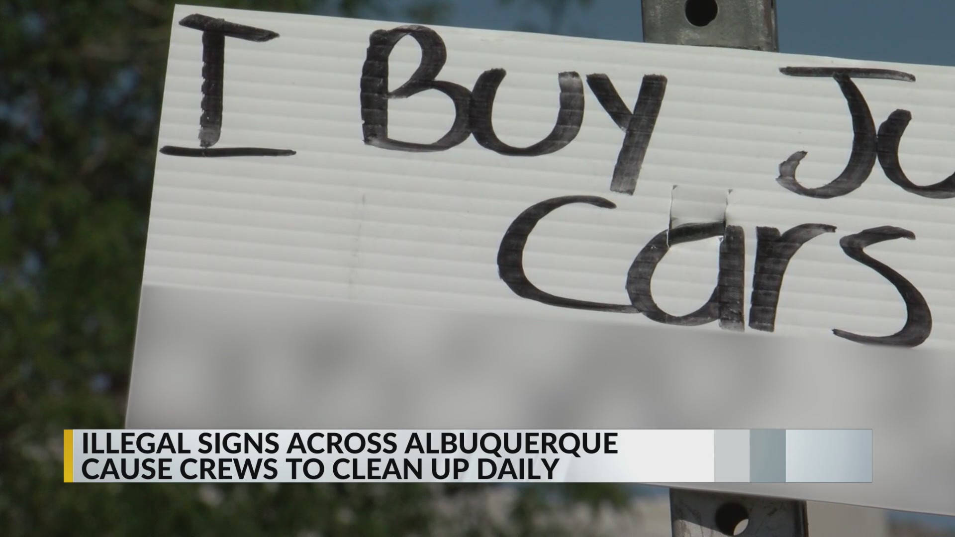 City of Albuquerque combating surge in illegal sign posting – KRQE NEWS ...
