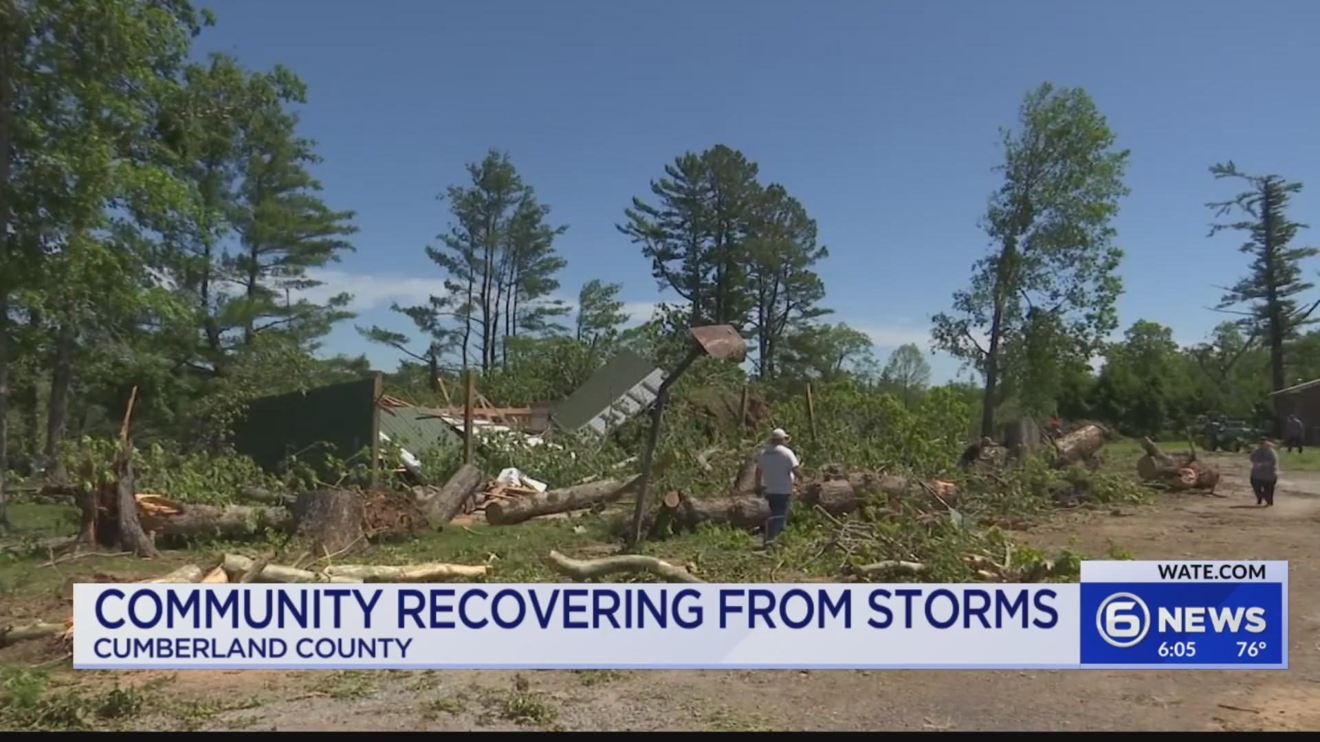 Traveling volunteers aids tornado recovery in Cumberland County – WATE 6 On Your Side