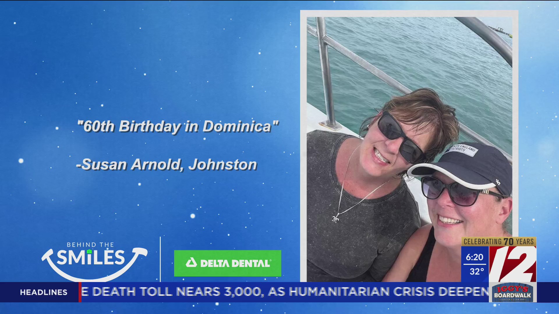 Behind the Smiles Photo for 4/2/25 from Susan Arnold of Johnston – WPRI.com