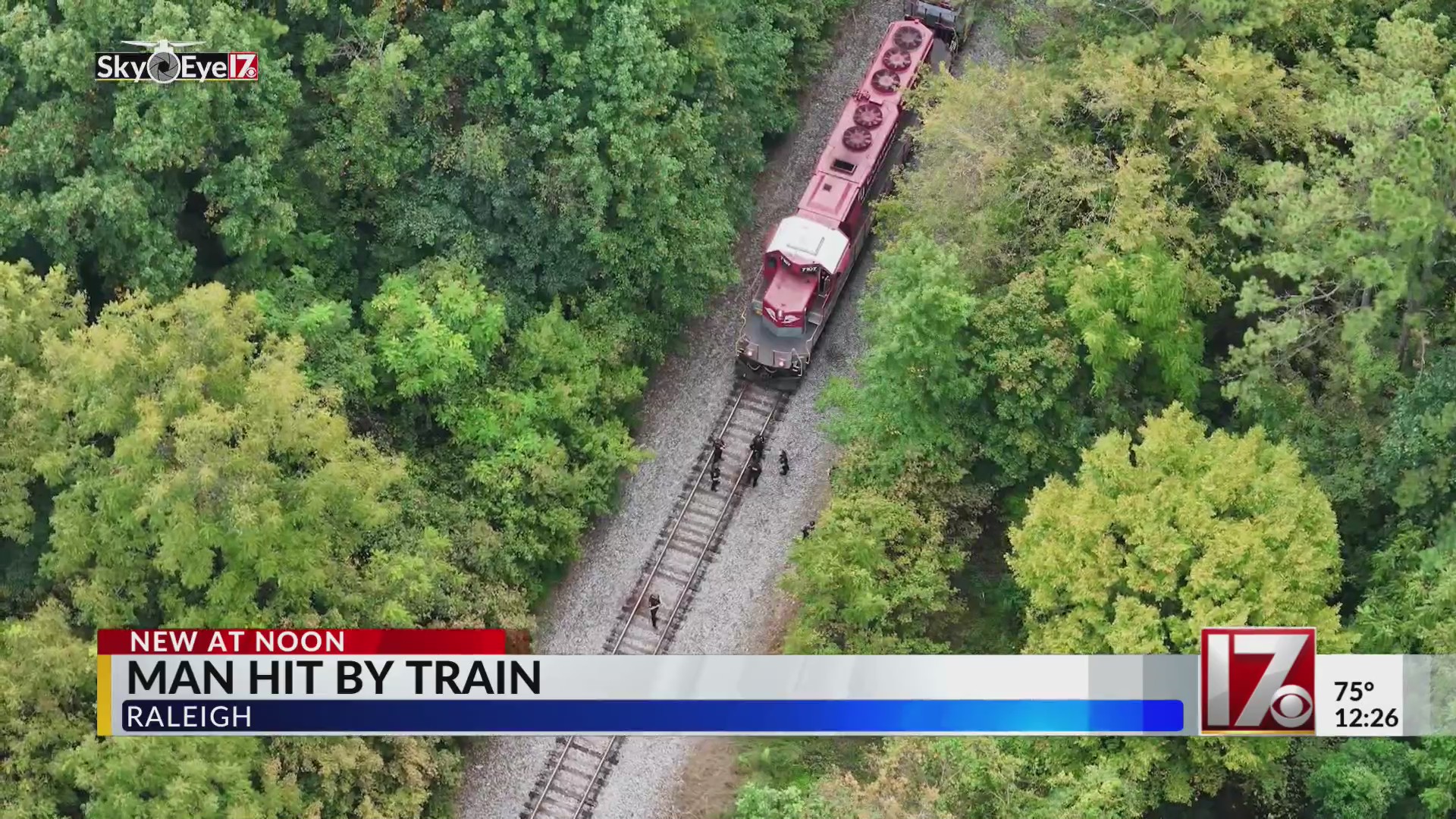 Man injured after hit by train in south Raleigh, police say – CBS17.com