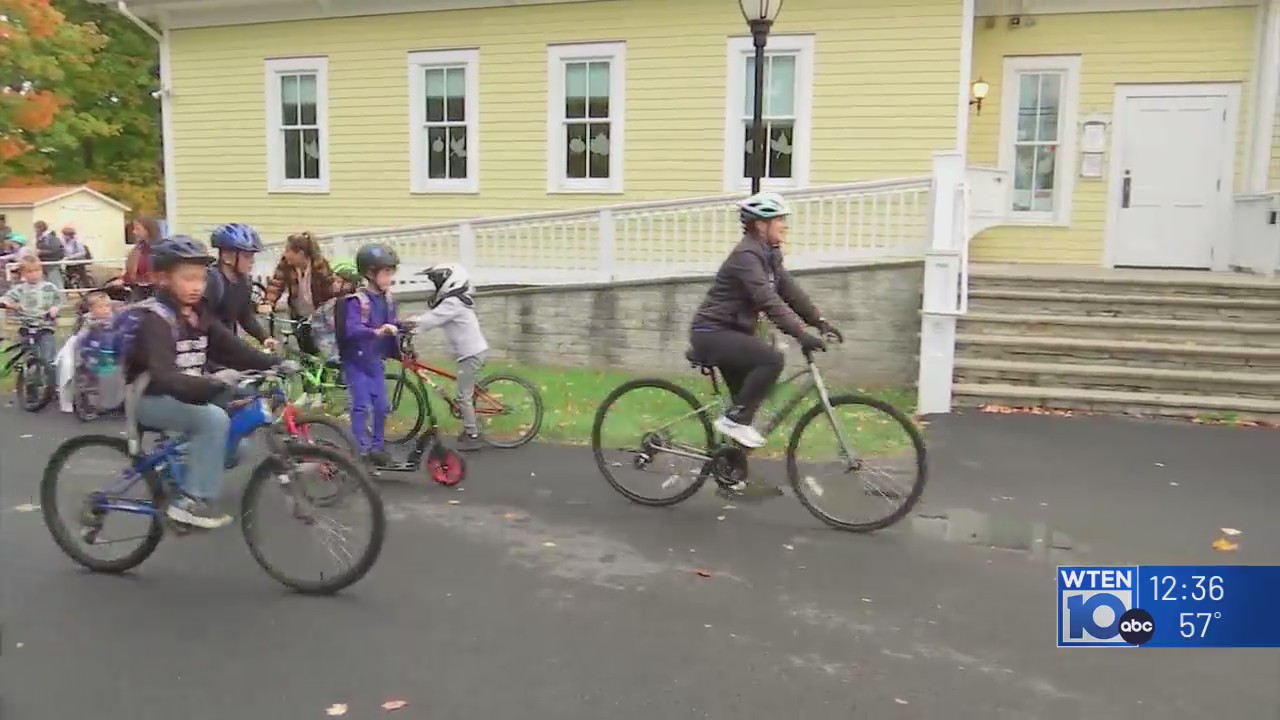 Local elementary students partake in national bike and walk to school ...