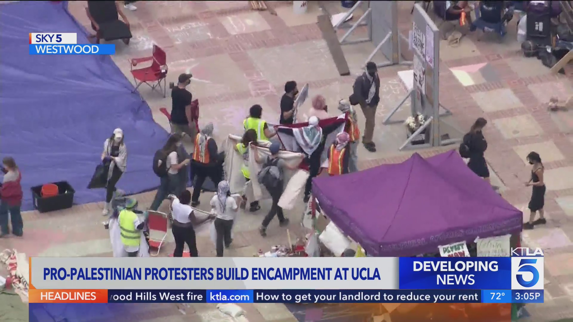 Protesters encampment grows at UCLA; University issues statement – KTLA
