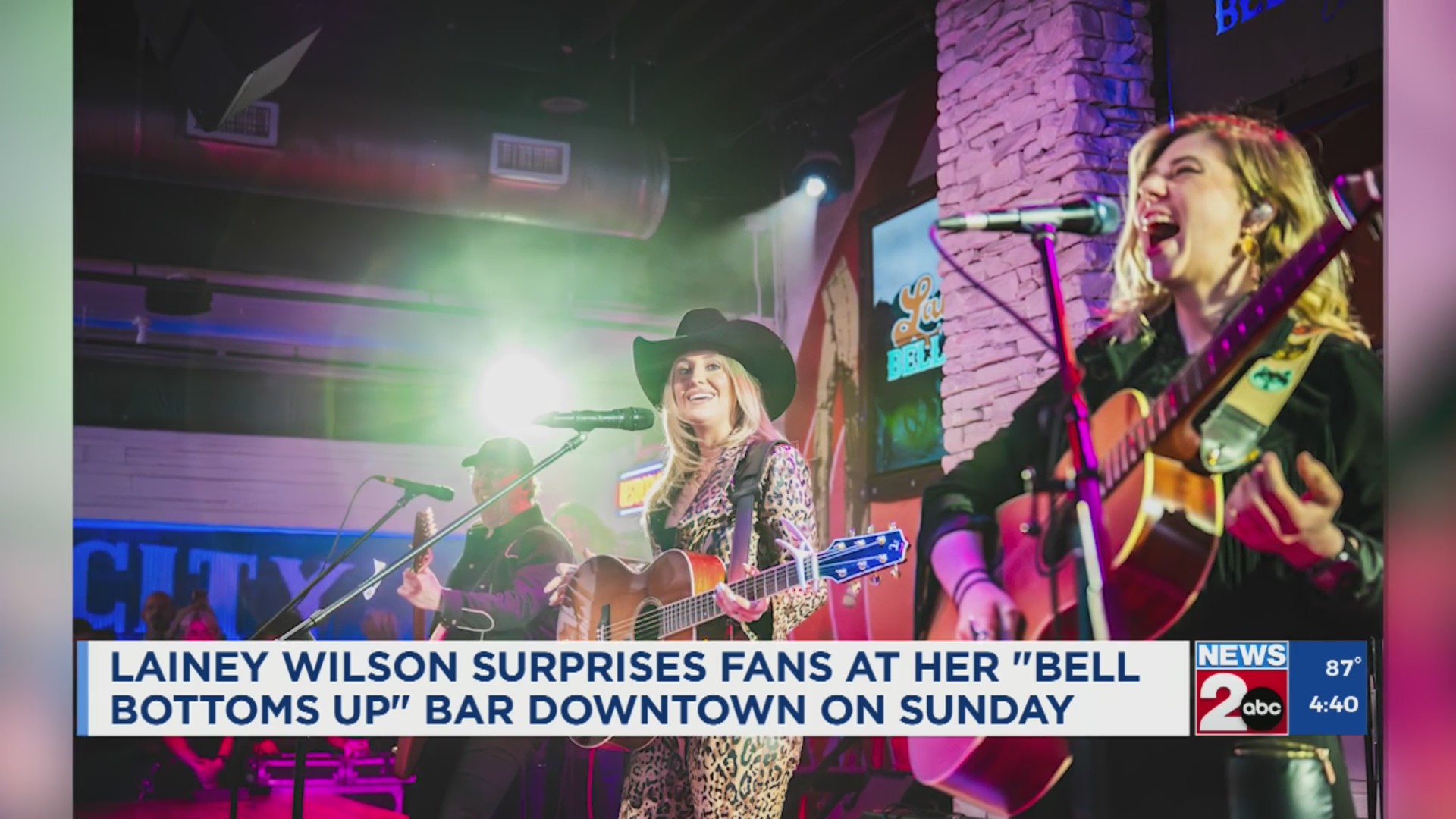 Lainey Wilson surprises fans at Bell Bottoms Up in Nashville – WKRN News 2