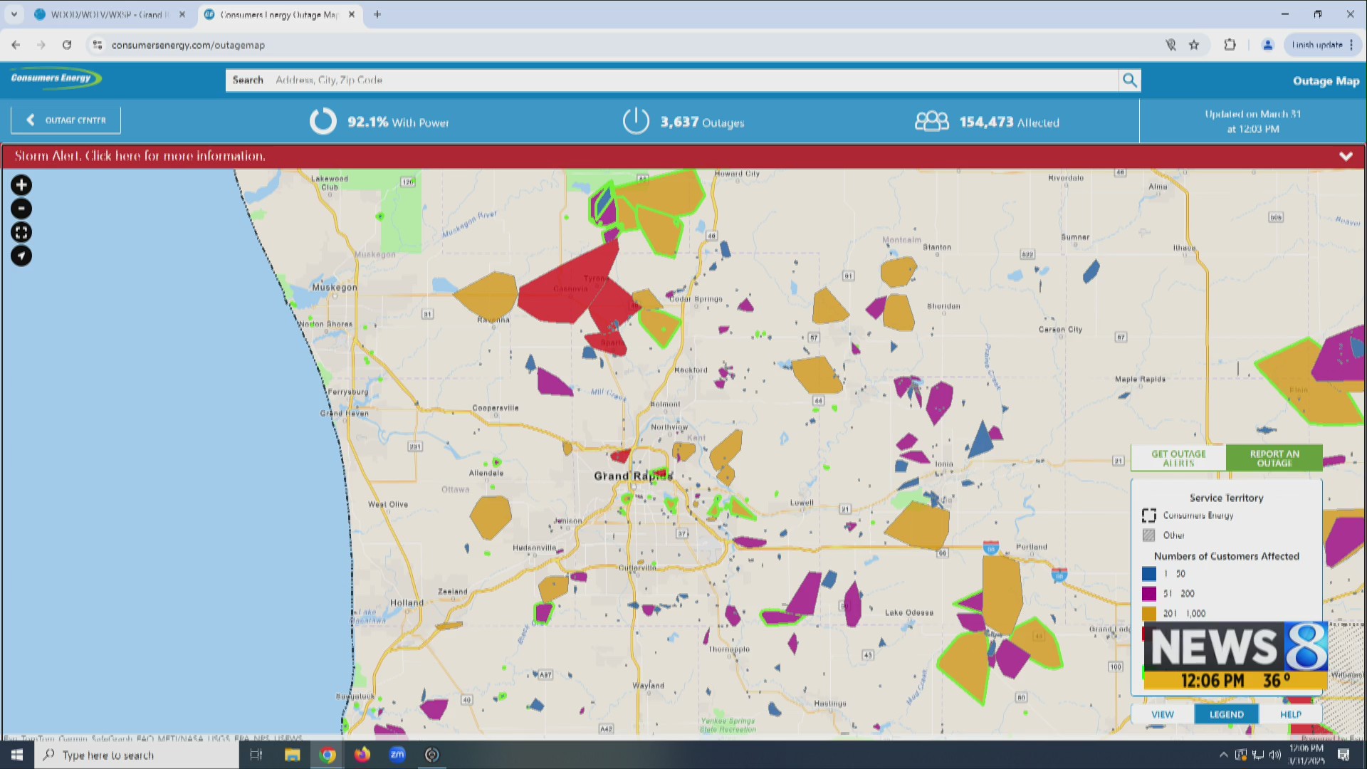 Strong storms knock out power around West Michigan – WOODTV.com