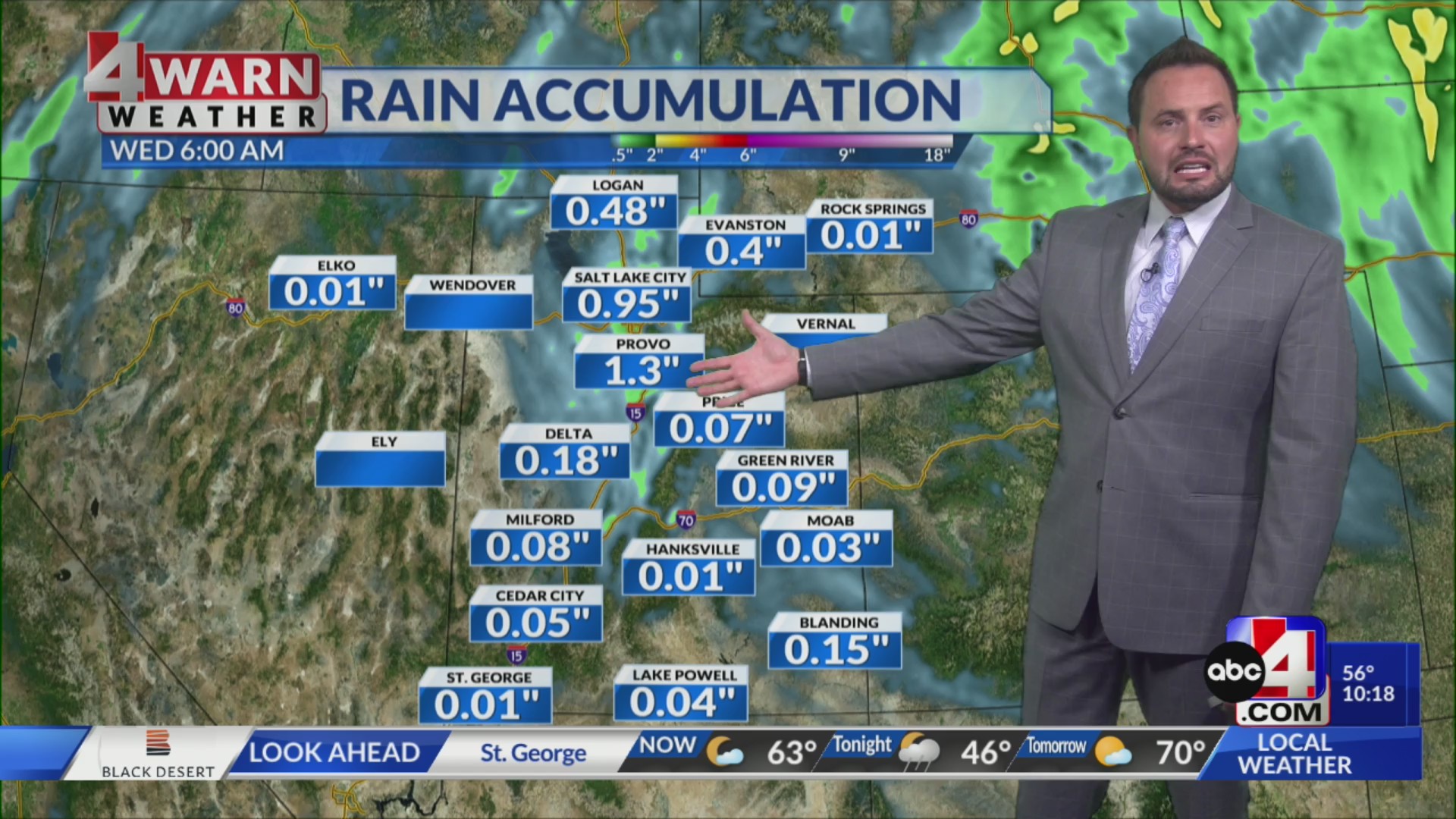 Rain showers expected throughout the day Monday – ABC4 Utah