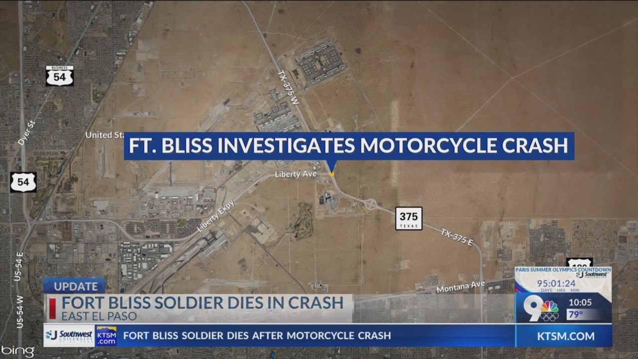 Fort Bliss soldier killed in motorcycle crash near post – KTSM 9 News