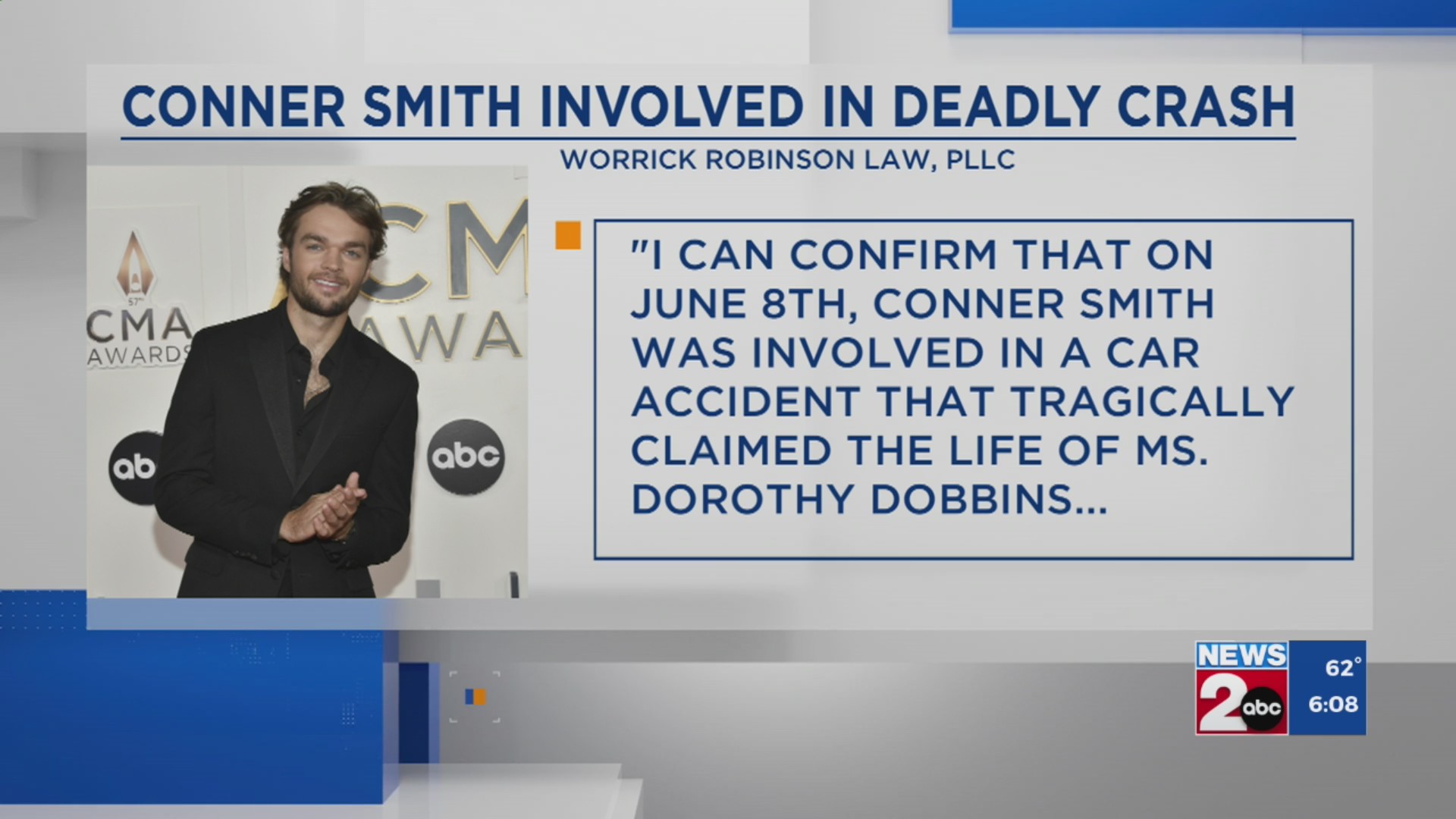 Country singer Conner Smith hits, kills woman walking dog in crosswalk, police say – WKRN News 2