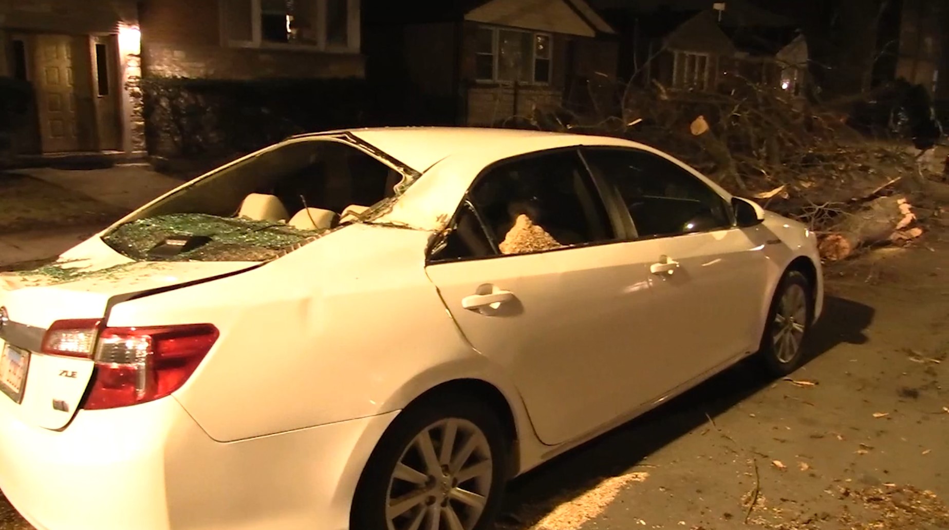 High winds down tree limbs, shatter windows — WGN Evening News – WGN-TV