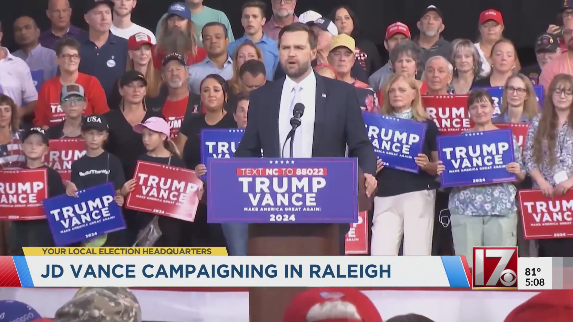 JD Vance holds campaign event in Raleigh – CBS17.com