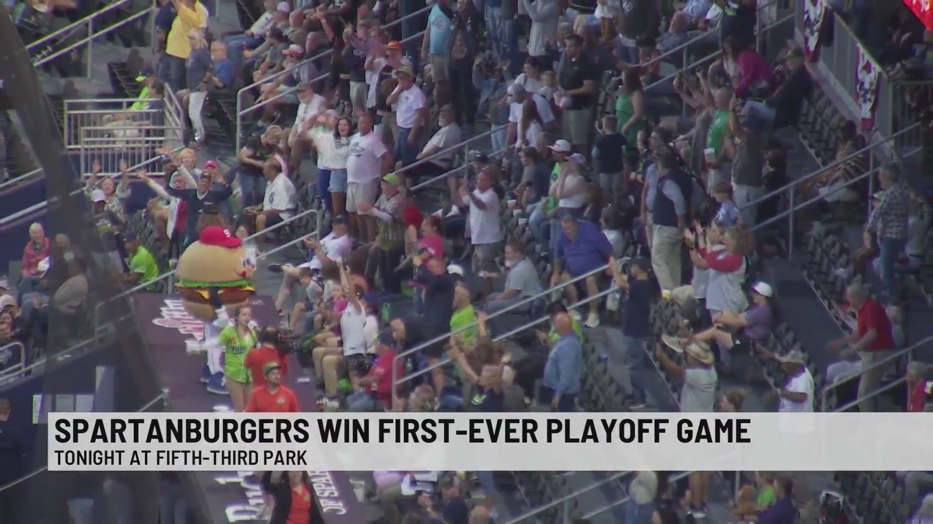 Spartaburgers beat Hot Rods in their first playoff game – WSPA 7NEWS