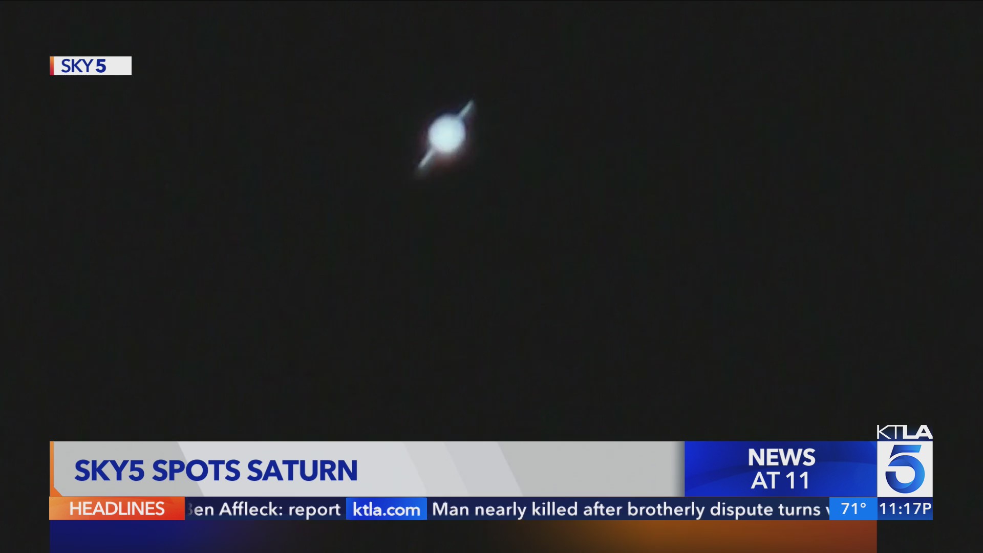 Sky5 spots Saturn – KTLA