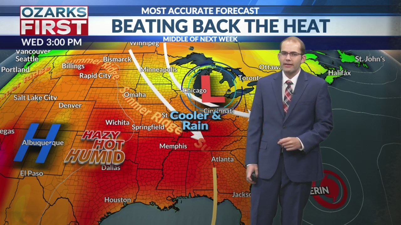 Hot weather attacks this weekend, gets beat back next week – KOLR ...
