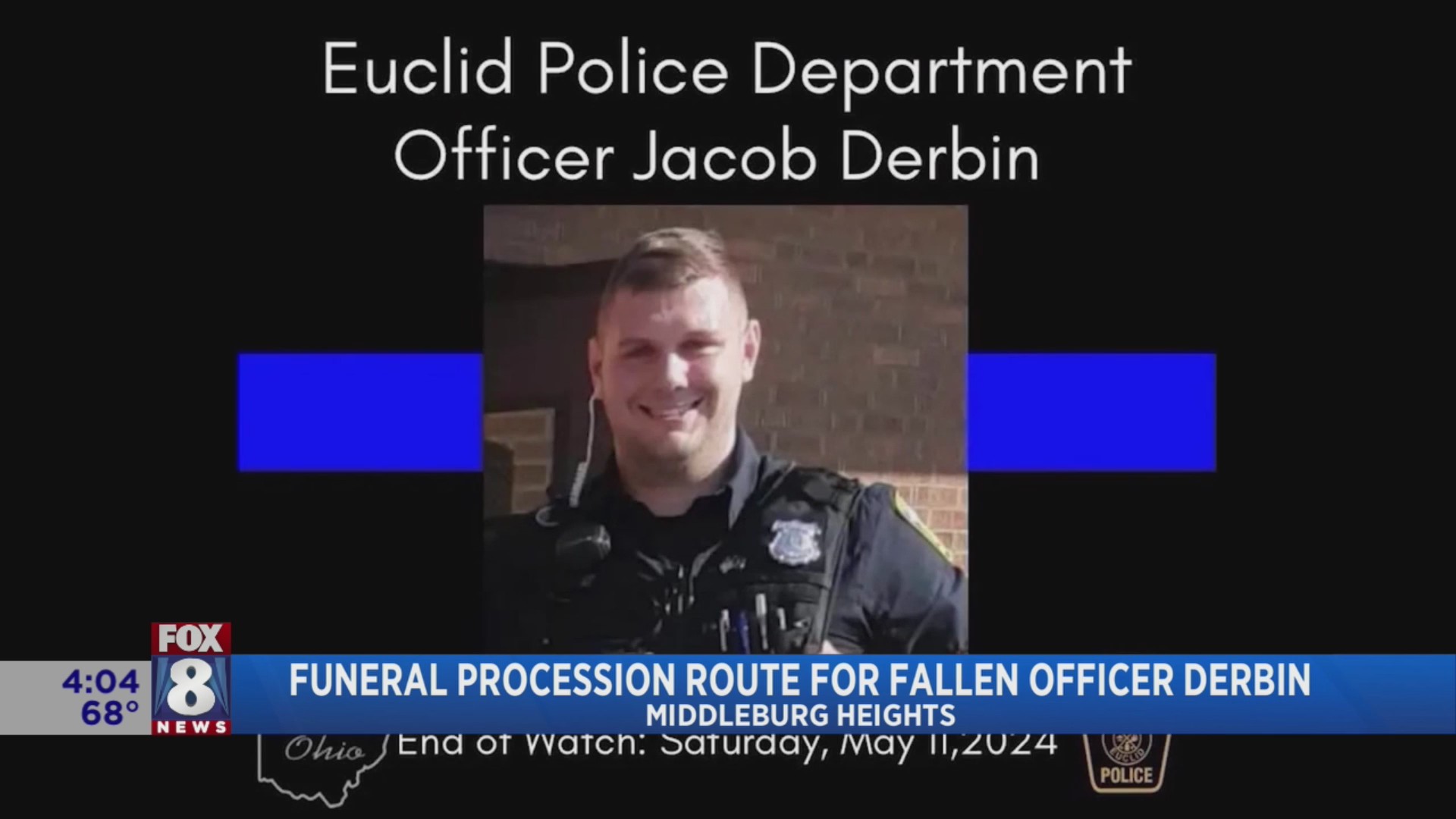 Route details: Funeral procession for Officer Jacob Derbin – Fox 8 ...