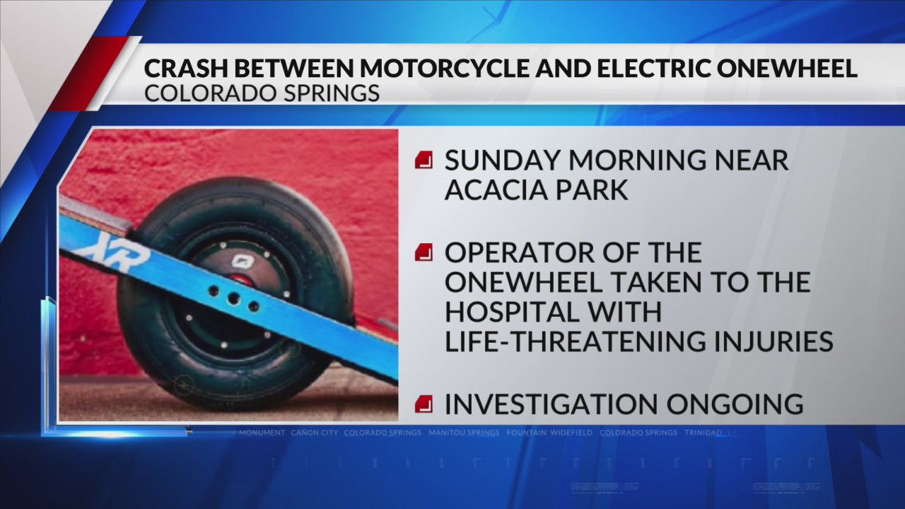 Crash between motorcycle and electric Onewheel – FOX21 News Colorado
