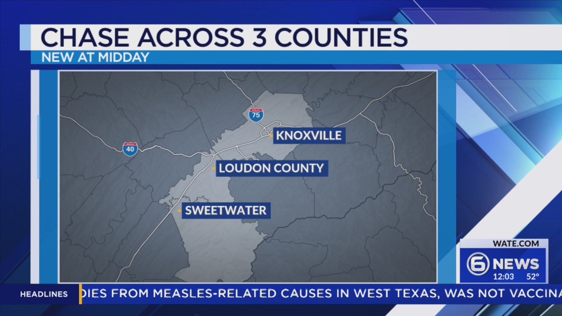 Multi-county pursuit ends in Knoxville with two people in custody ...