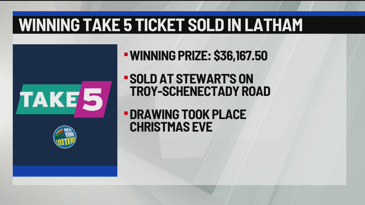 Winning TAKE 5 ticket sold in Latham – NEWS10 ABC