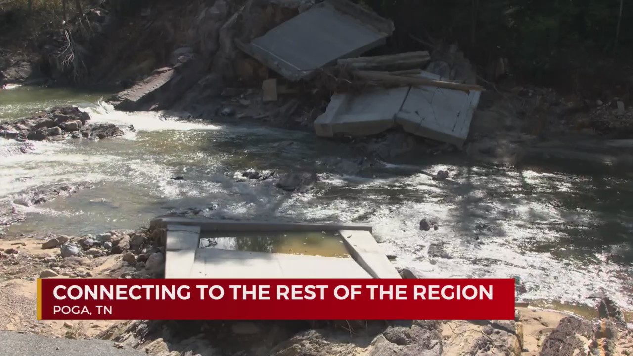 Makeshift bridge made to connect residents in Poga on Bob’s Island ...