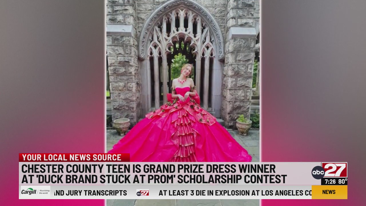 Pennsylvania high schooler wins $15K national duck tape prom dress ...
