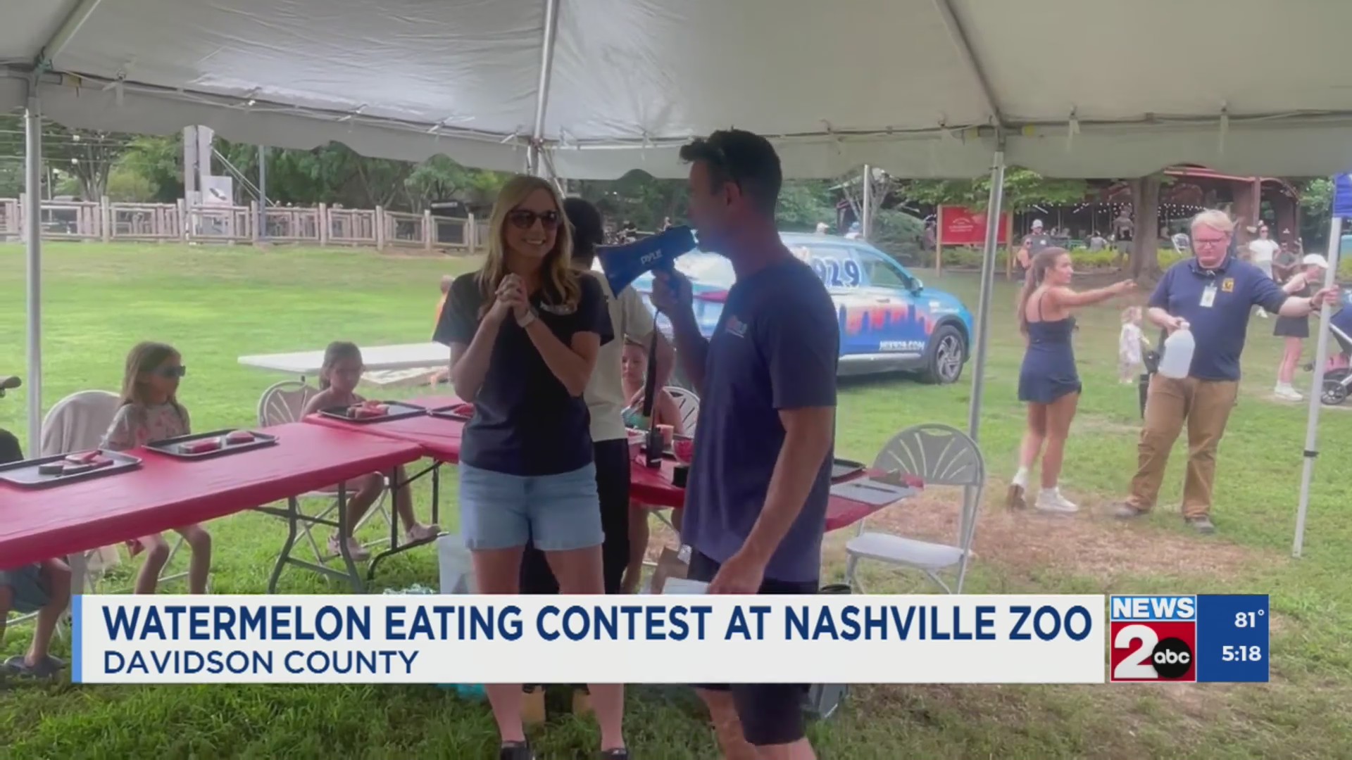 News 2’s Danielle Breezy helps host watermelon eating contest at ...
