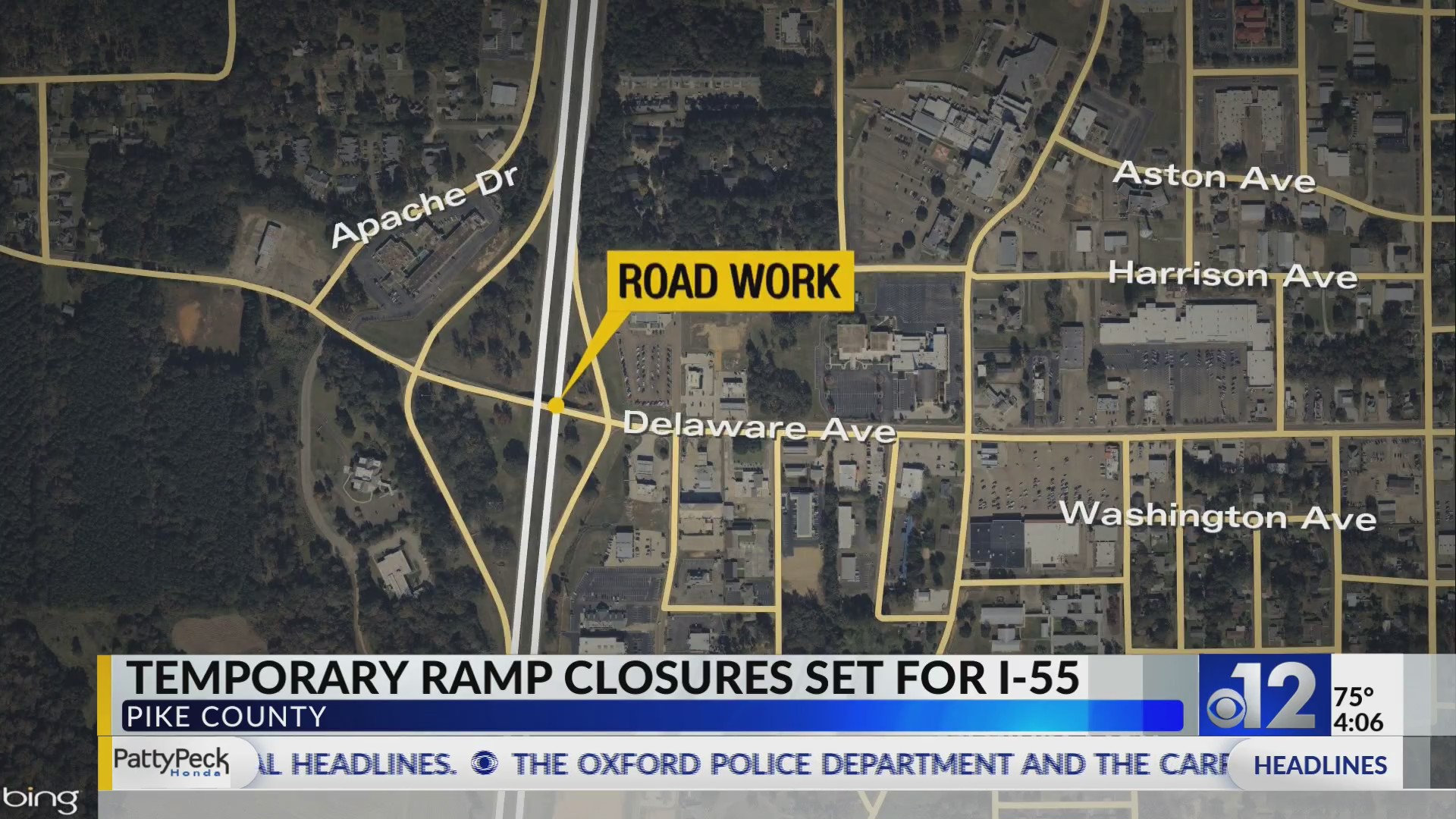 Temporary ramp closures set for I-55 in Pike County – WJTV