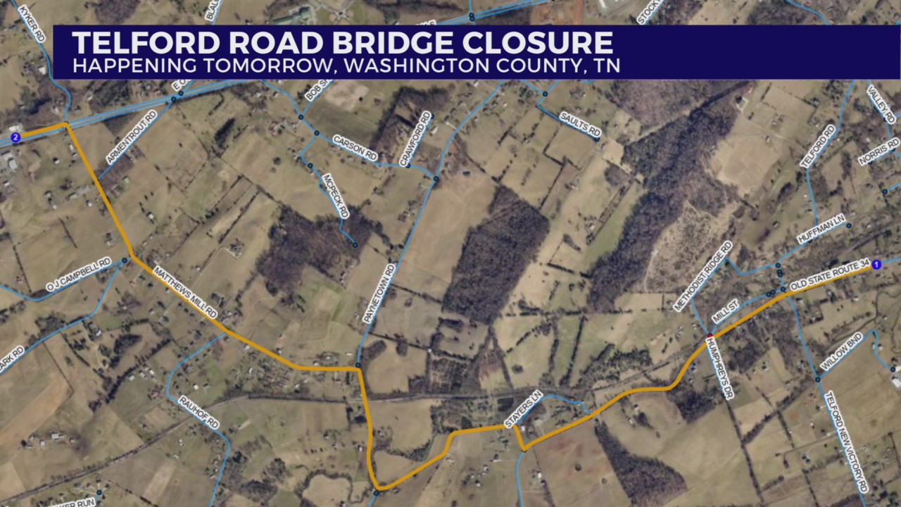 Telford bridge closing Wednesday morning – WJHL | Tri-Cities News & Weather