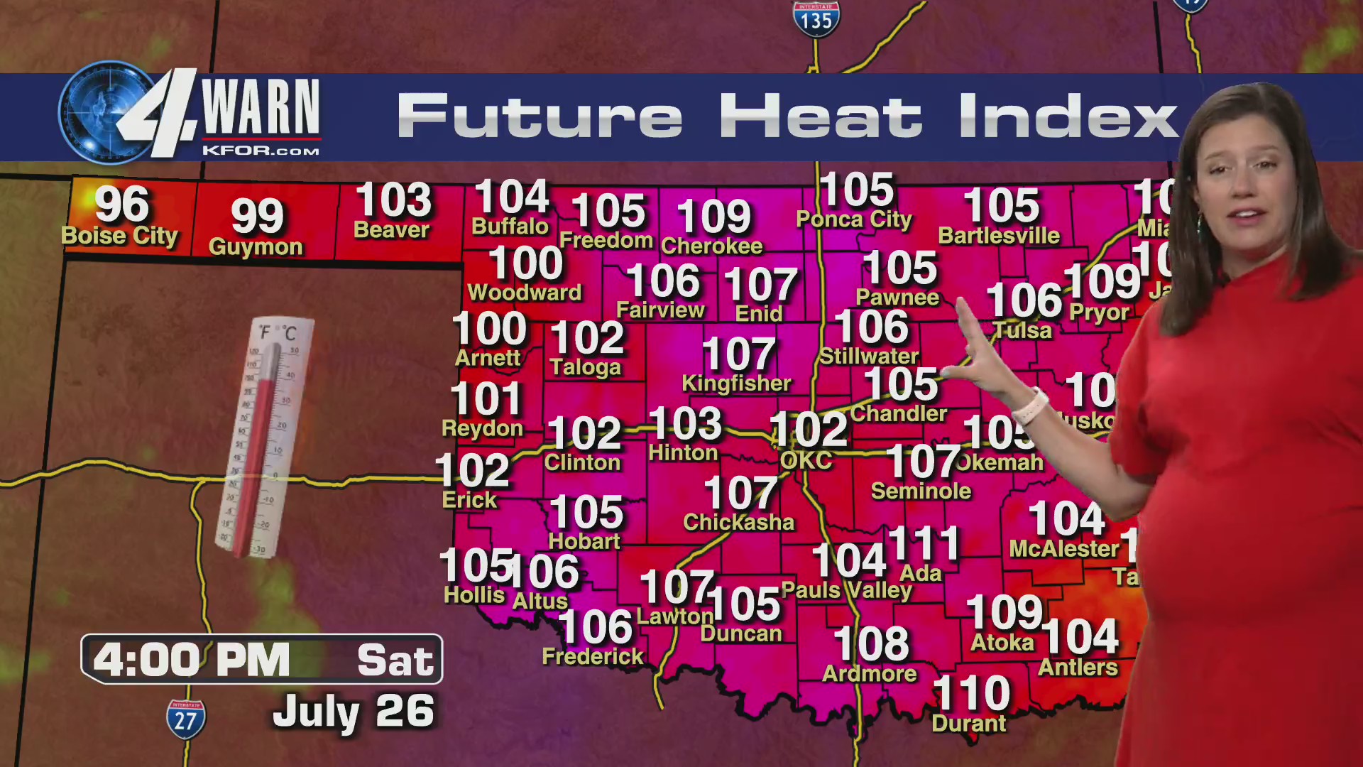 Emily Sutton details isolated storm chances and sizzling weekend temps ...