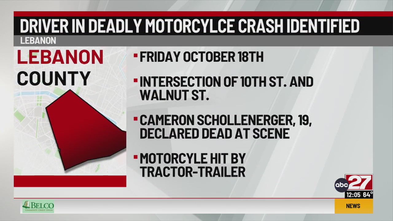 19-year-old deceased in motorcycle crash; victim identified – ABC27