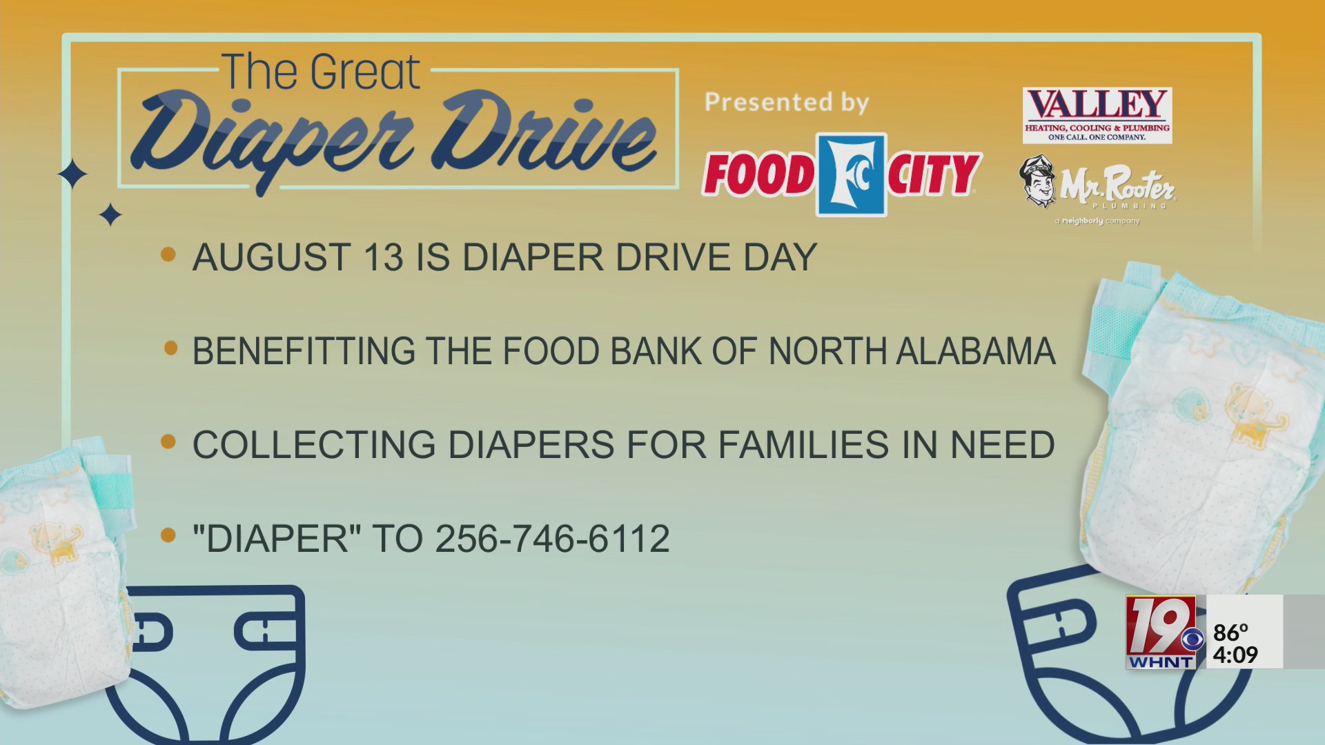 The Great Diaper Drive | August 11, 2025 | News 19 at 4 p.m. – WHNT.com