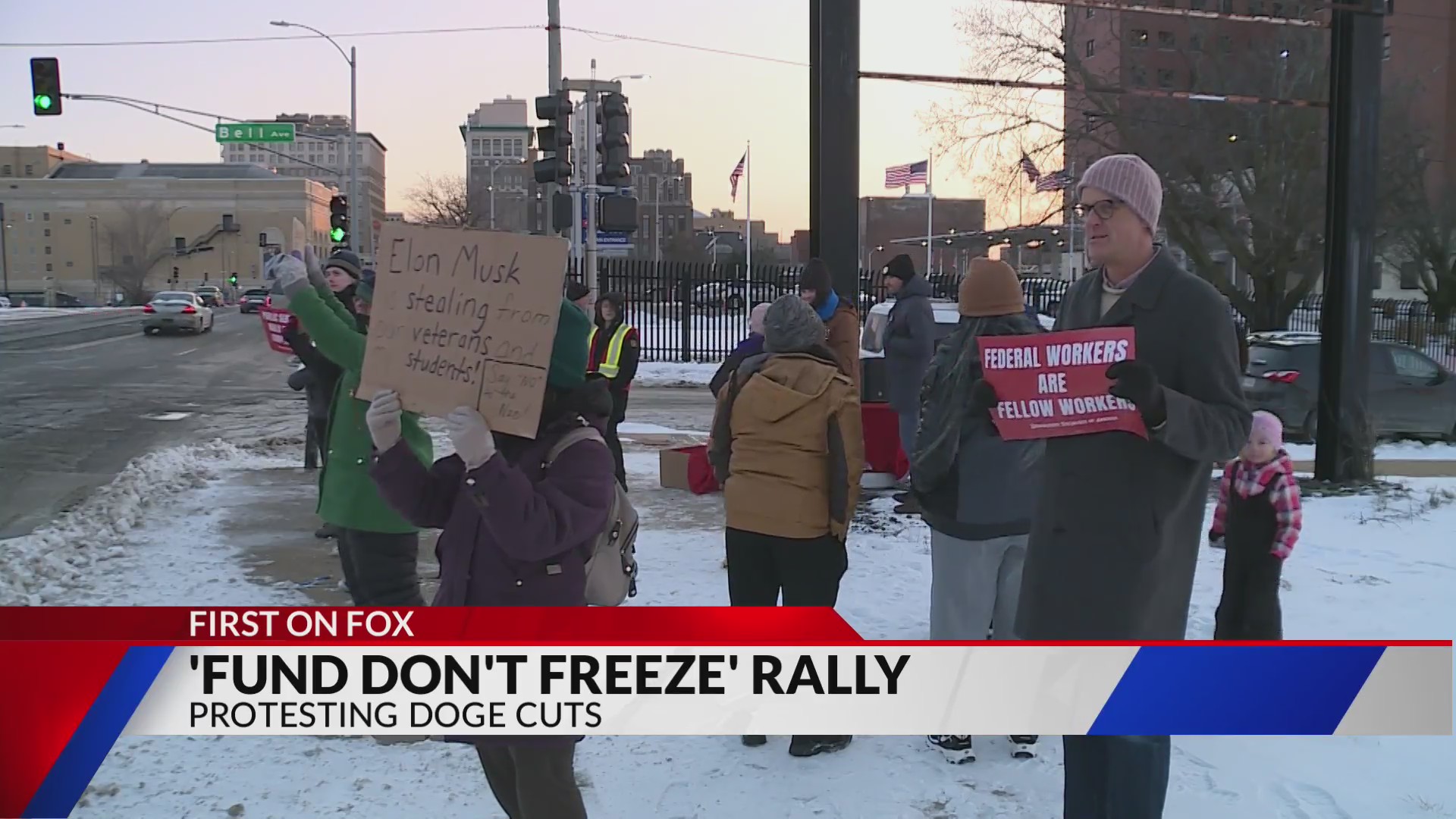 Protesters rally against DOGE funding cuts – FOX 2