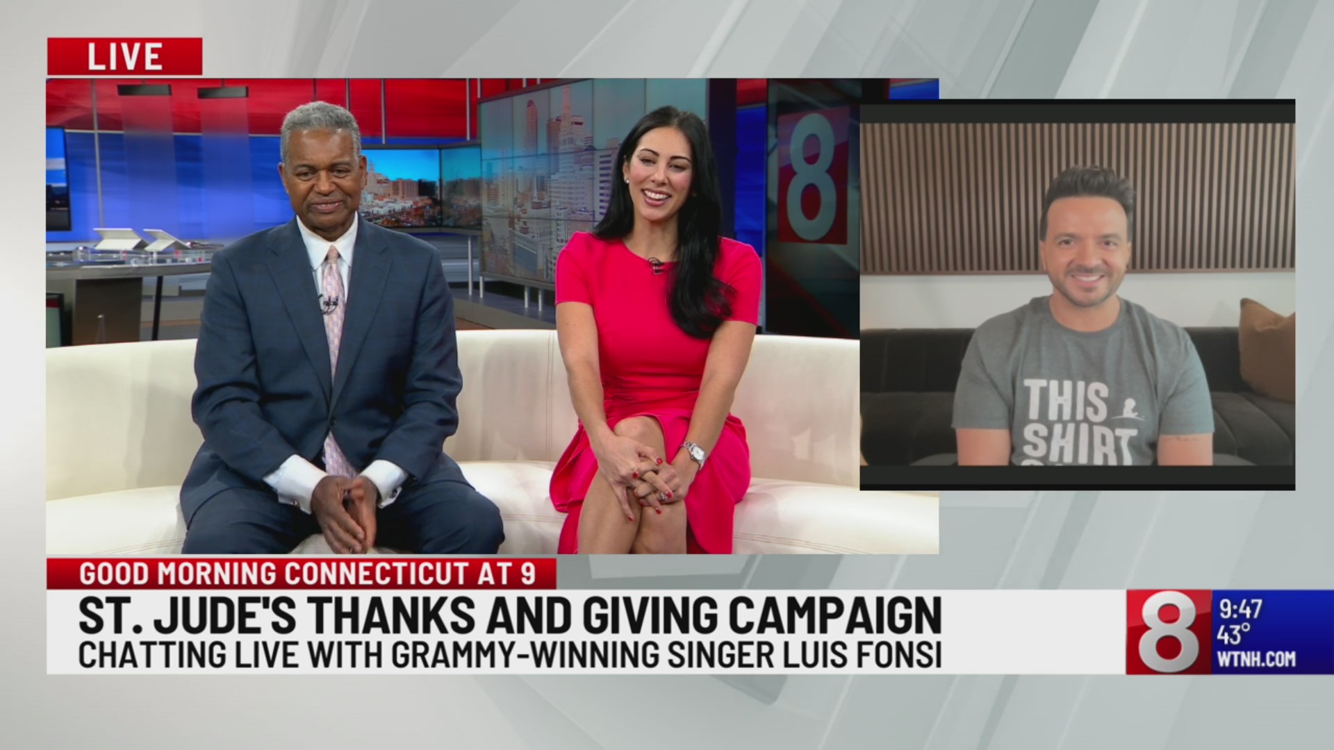 Luis Fonsi inspired by the St. Jude Giving Campaign – WTNH.com