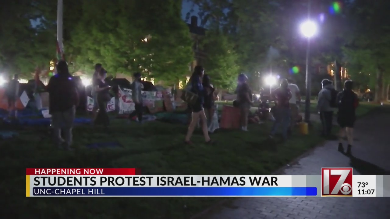 UNC-Chapel Hill students protest Israel-Hamas war – CBS17.com