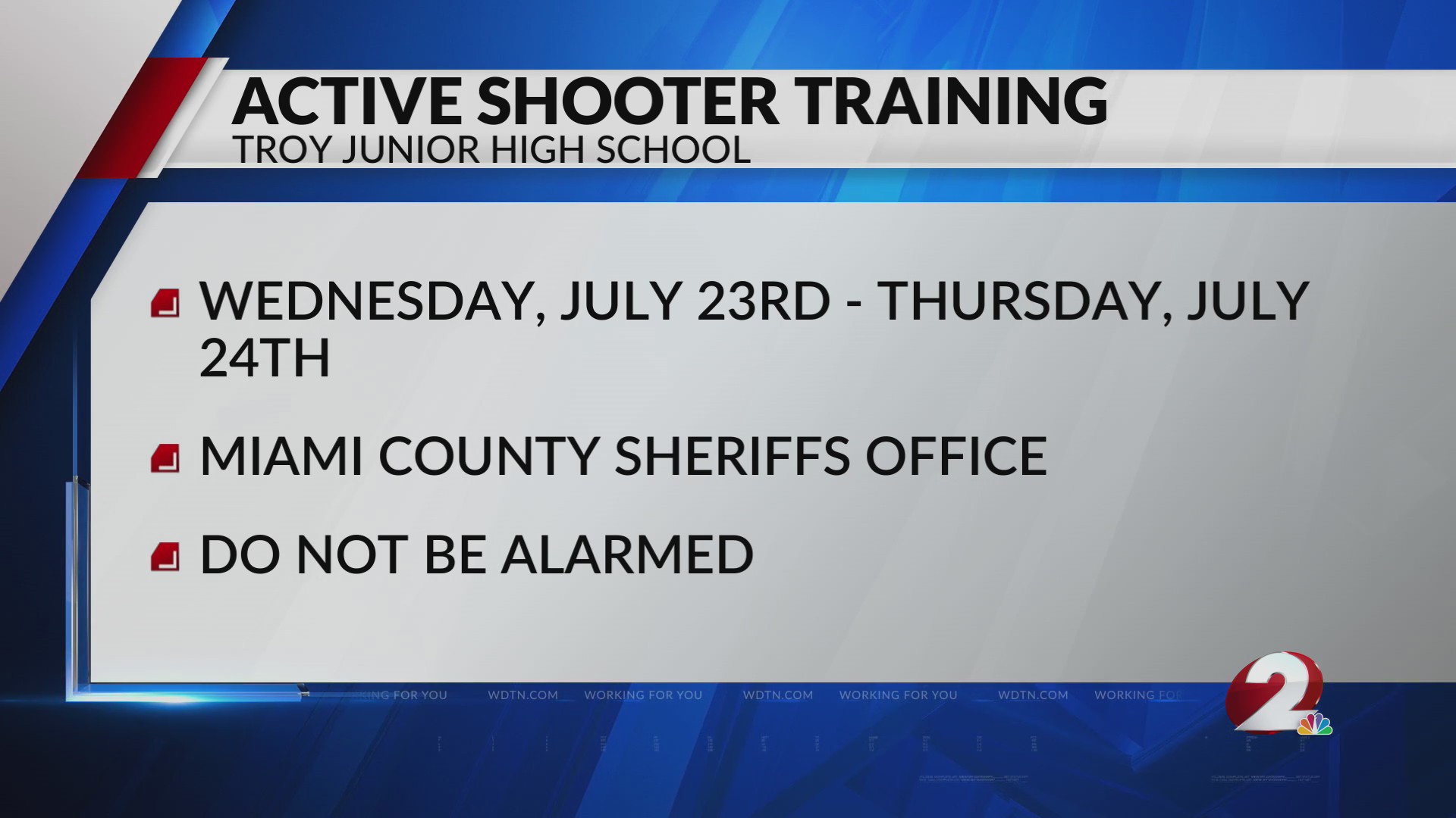 Active shooter training at Troy Junior High School – WDTN.com