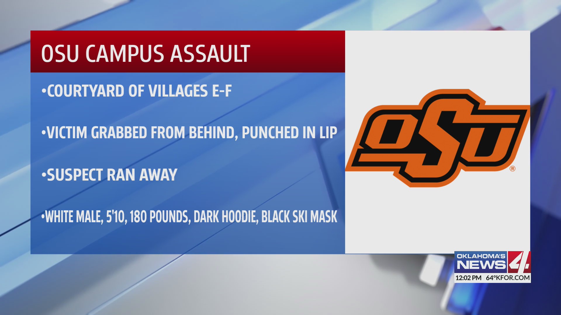 Oklahoma State University police investigating alleged assault – KFOR ...