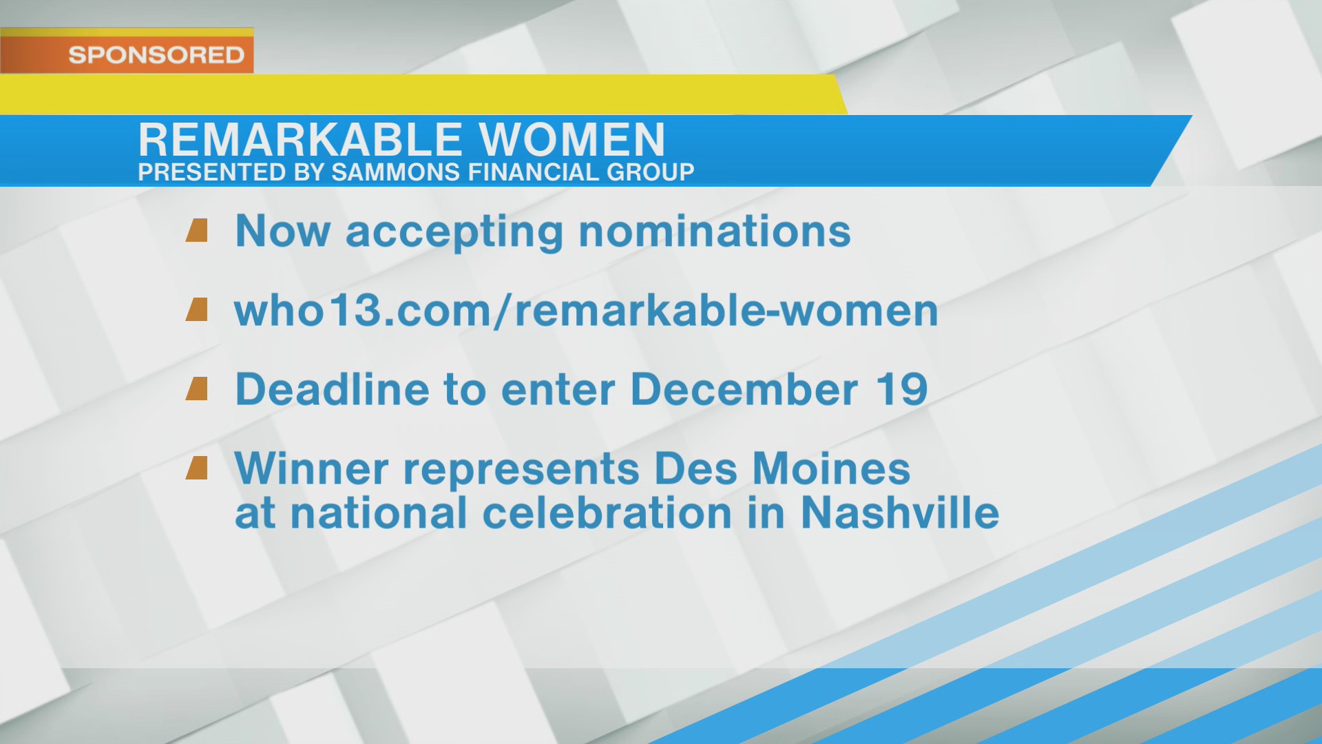 Nominate a remarkable woman in your life – who13.com