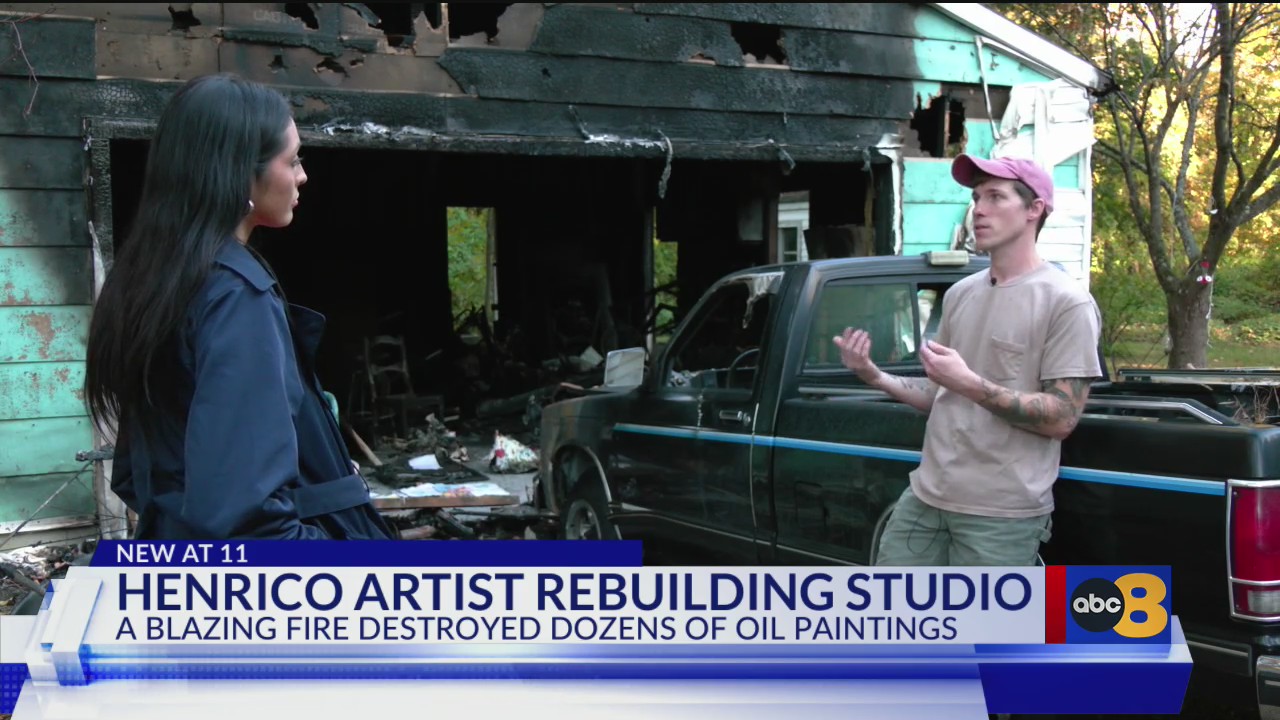 Henrico County artist rebuilding after art studio fire – WRIC ABC 8News