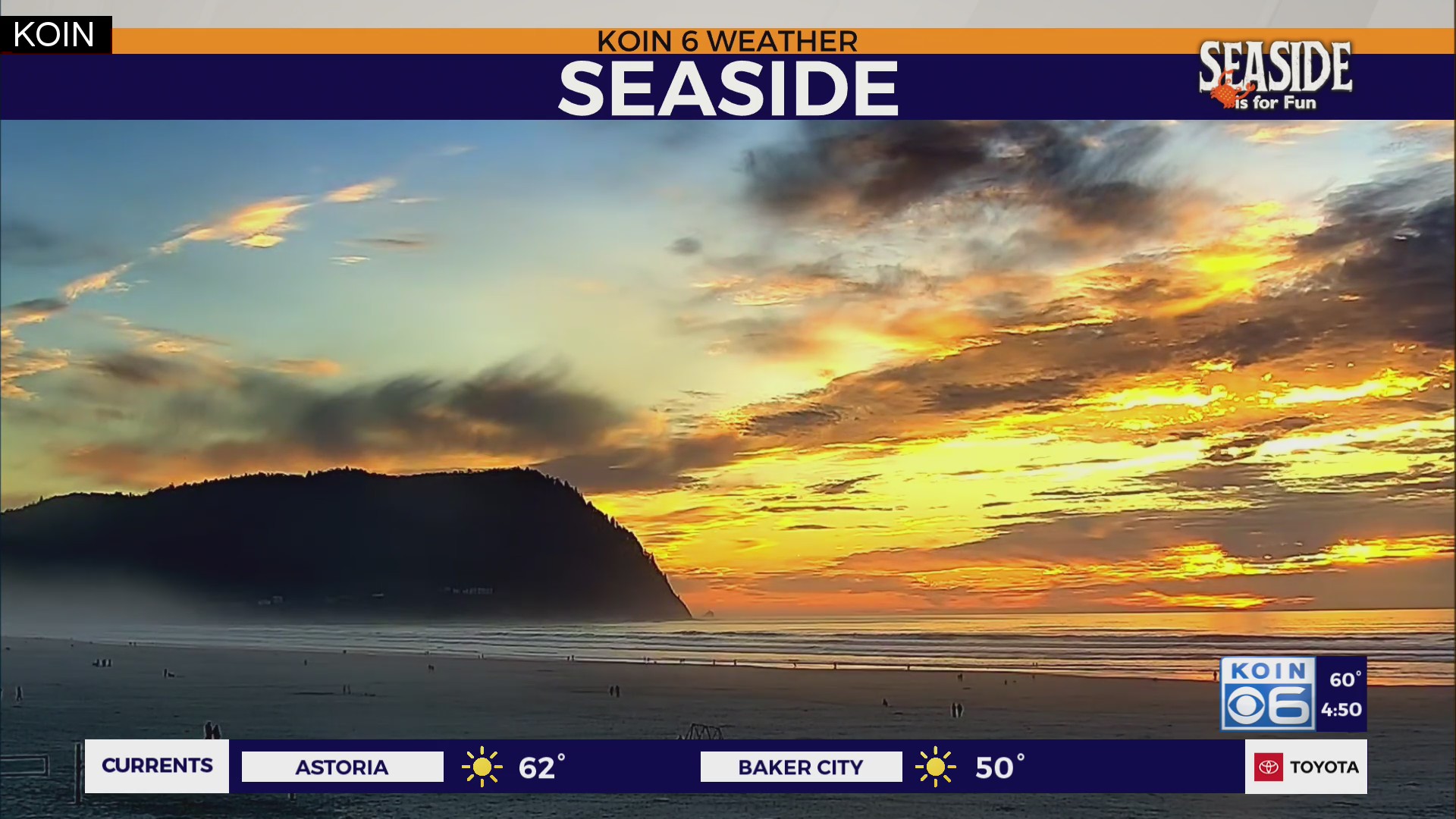 seaside weather cam sunset – KOIN.com