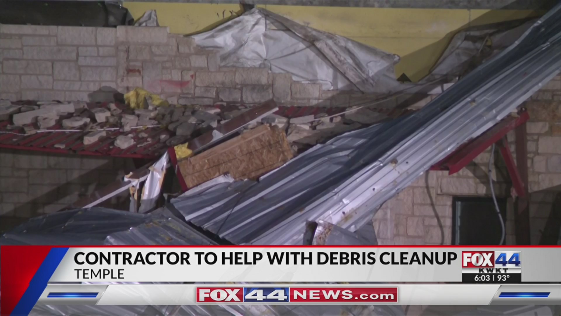 Temple contracting help with tornado debris cleanup – KWKT – FOX 44