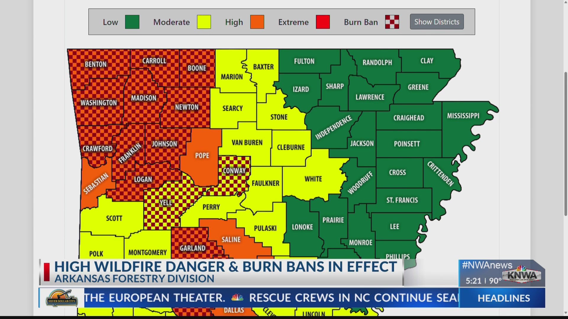 More than a dozen Arkansas counties under burn ban as drought continues ...